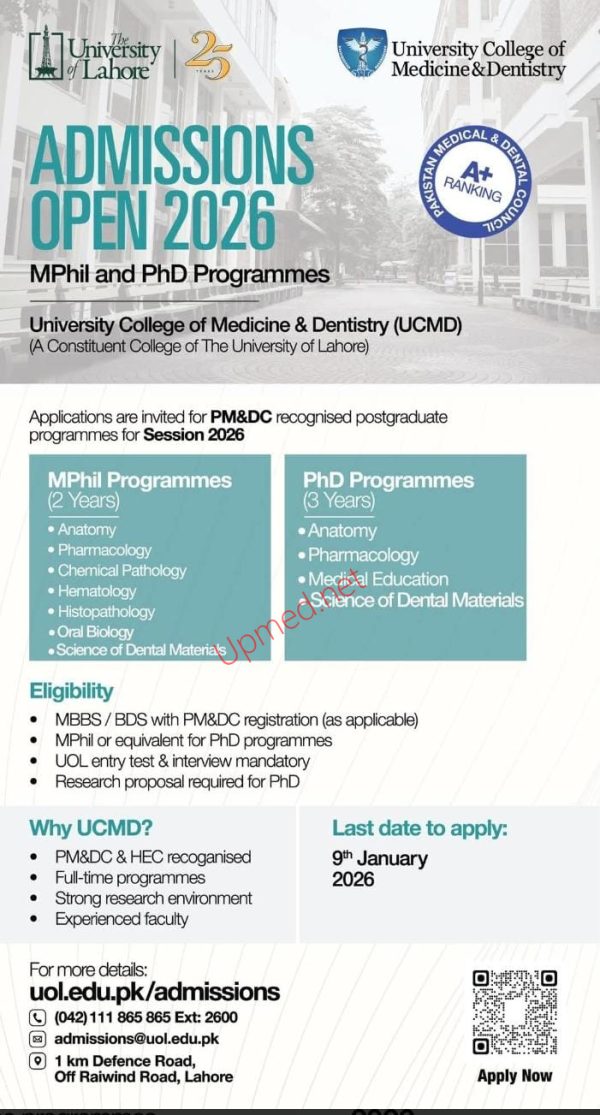 The University of Lahore / University College of Medicine & Dentistry ...